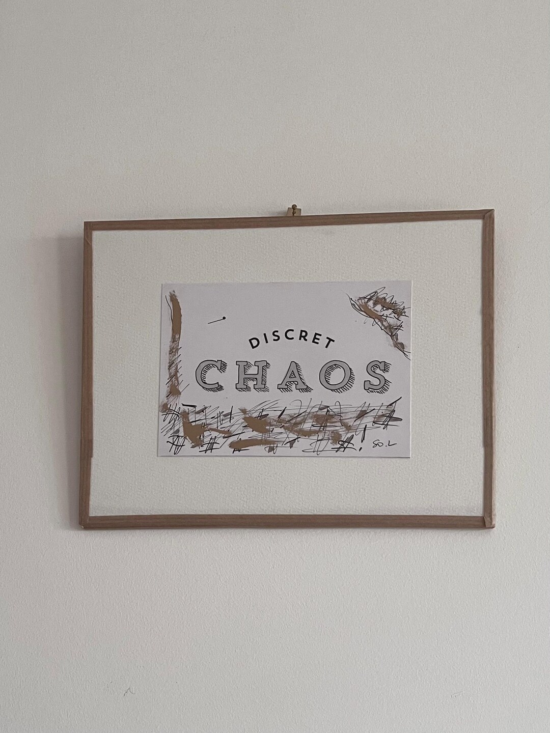 DISCREET CHAOS – Framed Typographic Map – Minimalist Graphic Design ...