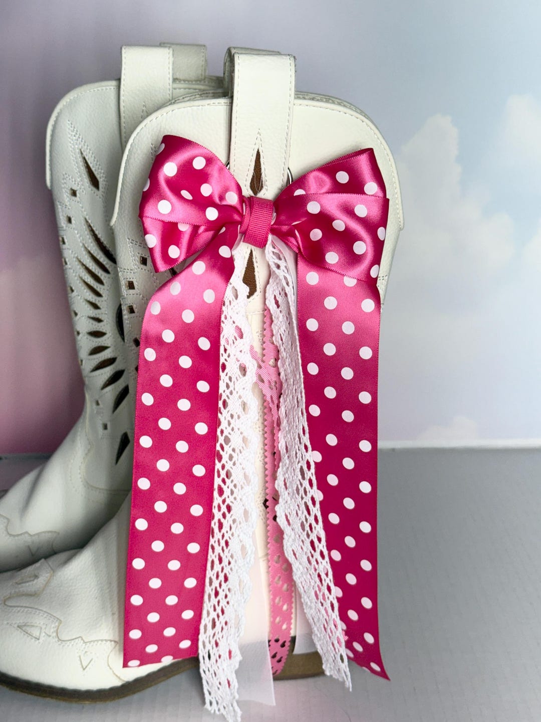 Megan Concert Bows for Cowboy Boots | Pink Bows for Cowboy Boots ...