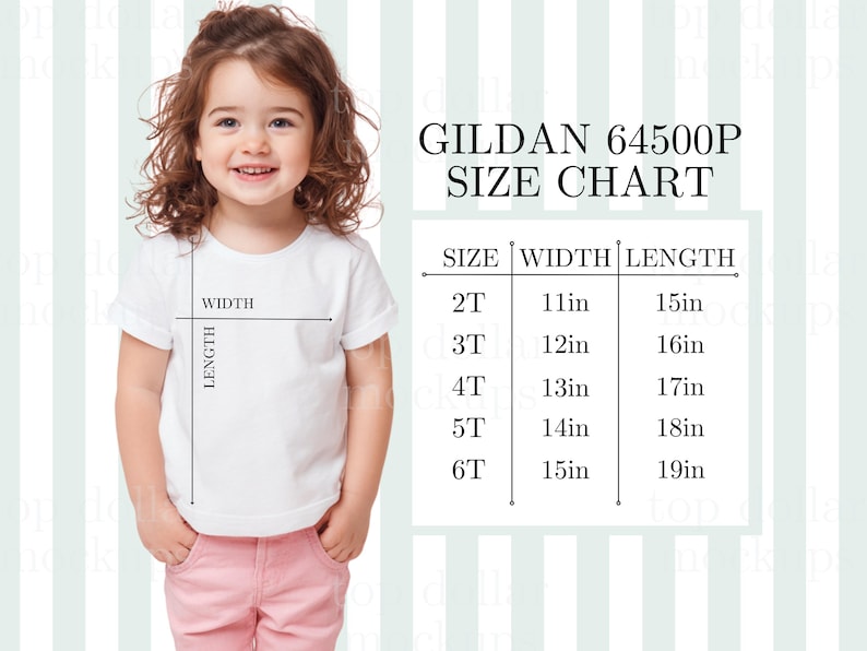 Gildan 64500P Toddler Shirt Size Chart, Gildan Sizing Chart, G64500P ...