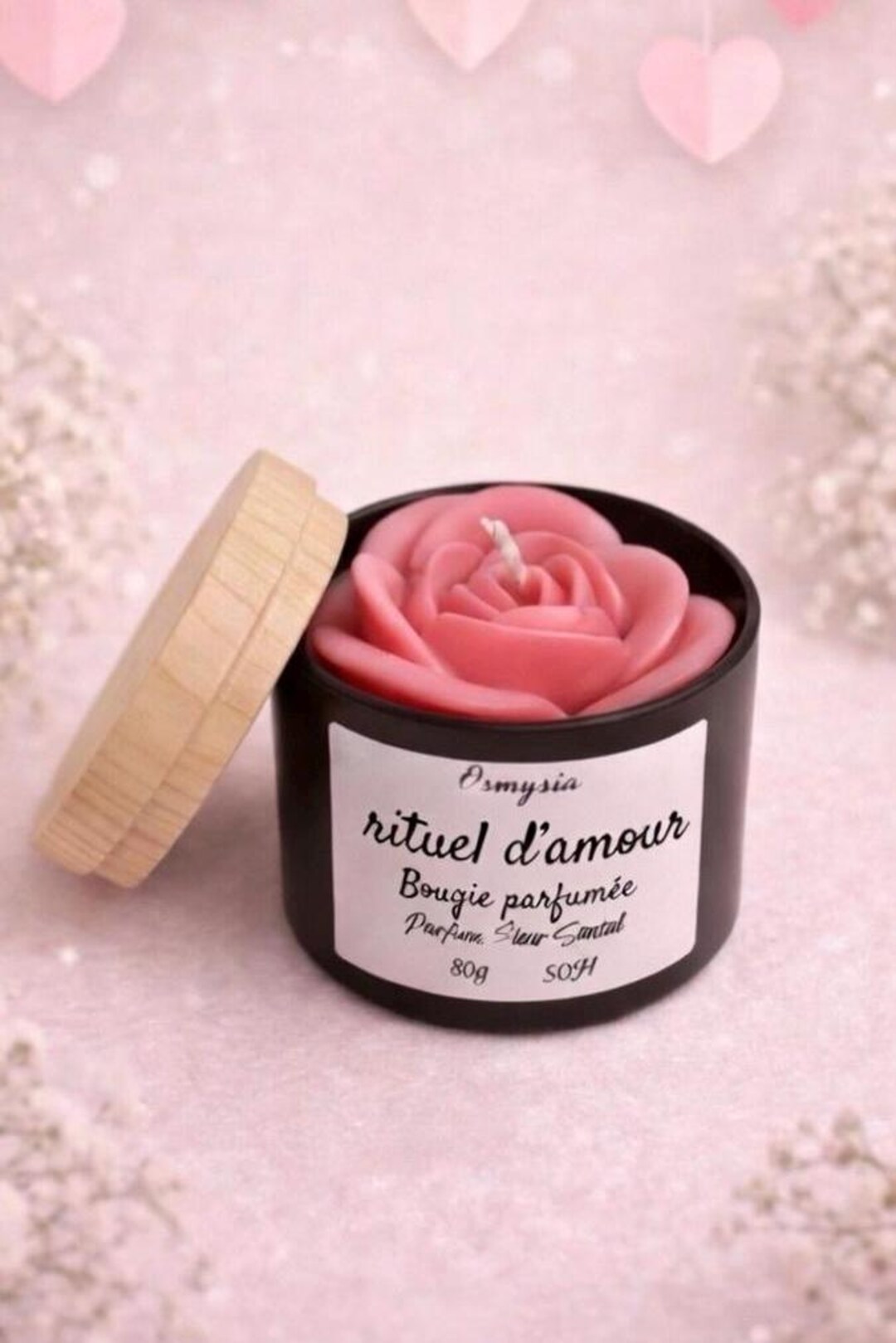 Bougie parfumée artisanale – Bougie amour en cire de soja – Cadeau ...