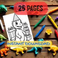 20 Dinosaur Coloring Pages, 20 Dino Packs, Cool Dinosaur Coloring Pack ...