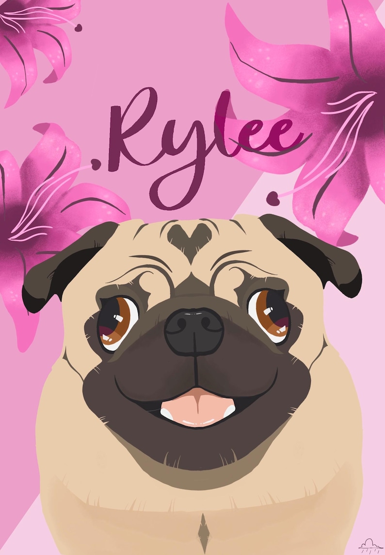 Digital Copy Custom Pet Portrait (cartoon) - Etsy