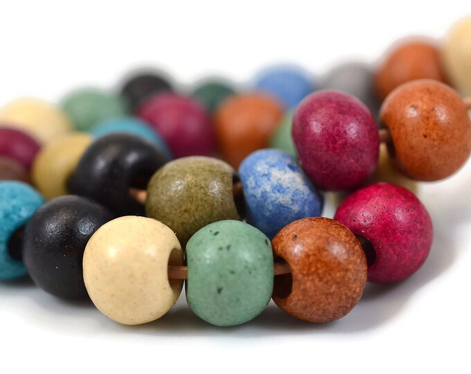 8mm Round Ceramic Bead Earthy Color Mix Mykonos Beads - Etsy