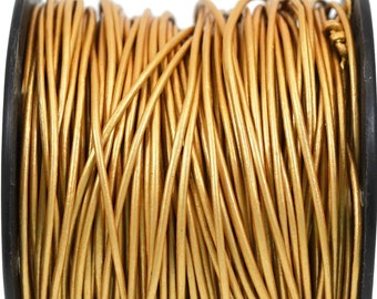 Gold Leather Cord | Etsy