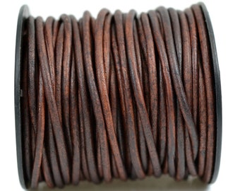 Leather Cord Brown | Etsy