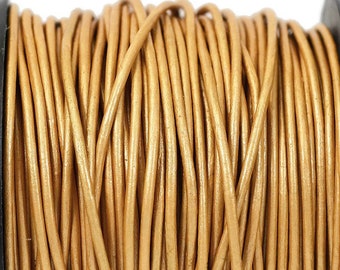 Leather Cord Gold | Etsy