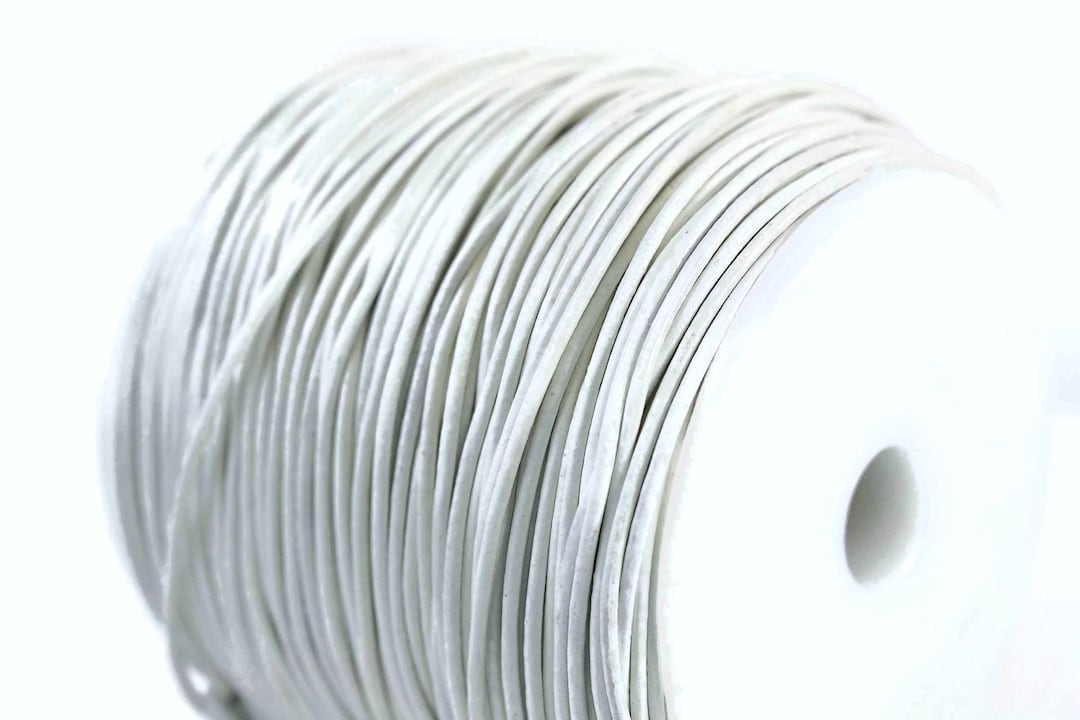 1mm Round Leather Cord - White - Genuine Leather - Etsy