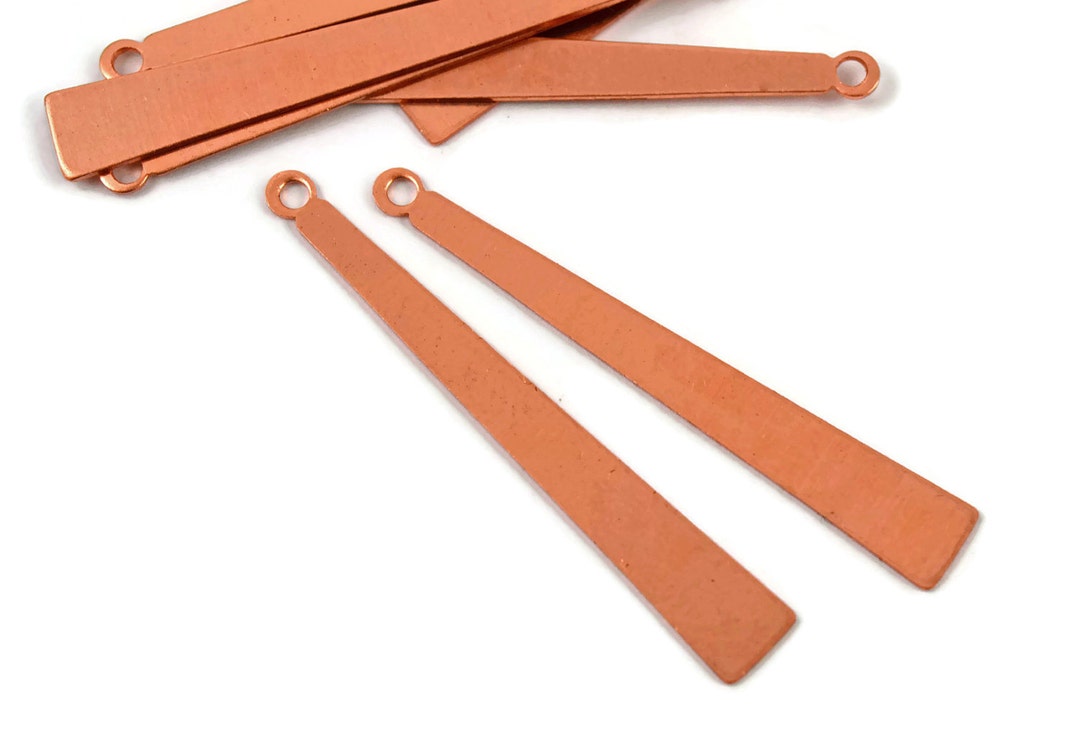 Long Thin Triangle Stick Drop Copper Blank, 24 Gauge Raw Copper, 5.5mm ...