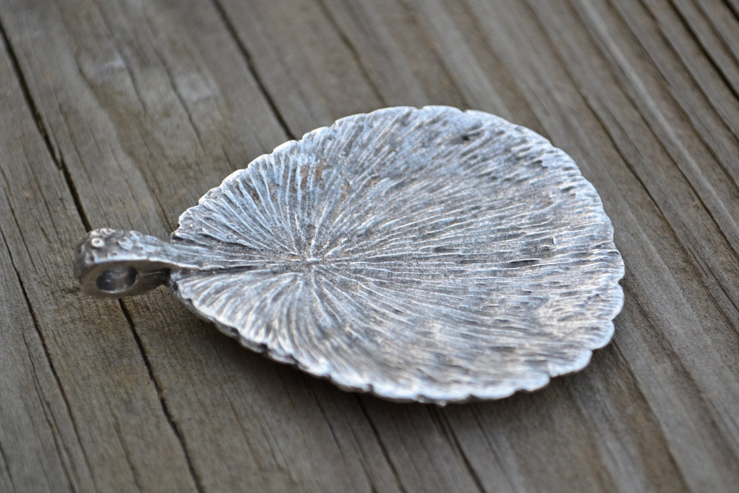 Extra Large Pewter Shell Pendant 42x61mm Mykonos Beads | Etsy