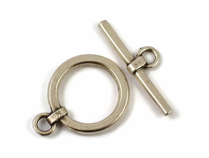Large Toggle Clasp Pewter Rustic Simple Clasp Mykonos - Etsy