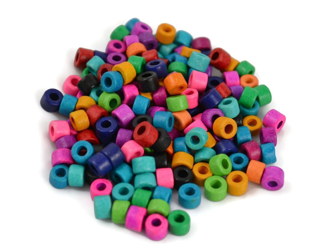 6mm Mini Tube, Bright Color Mix, Mykonos Ceramic Beads, Pkg 50 - Etsy