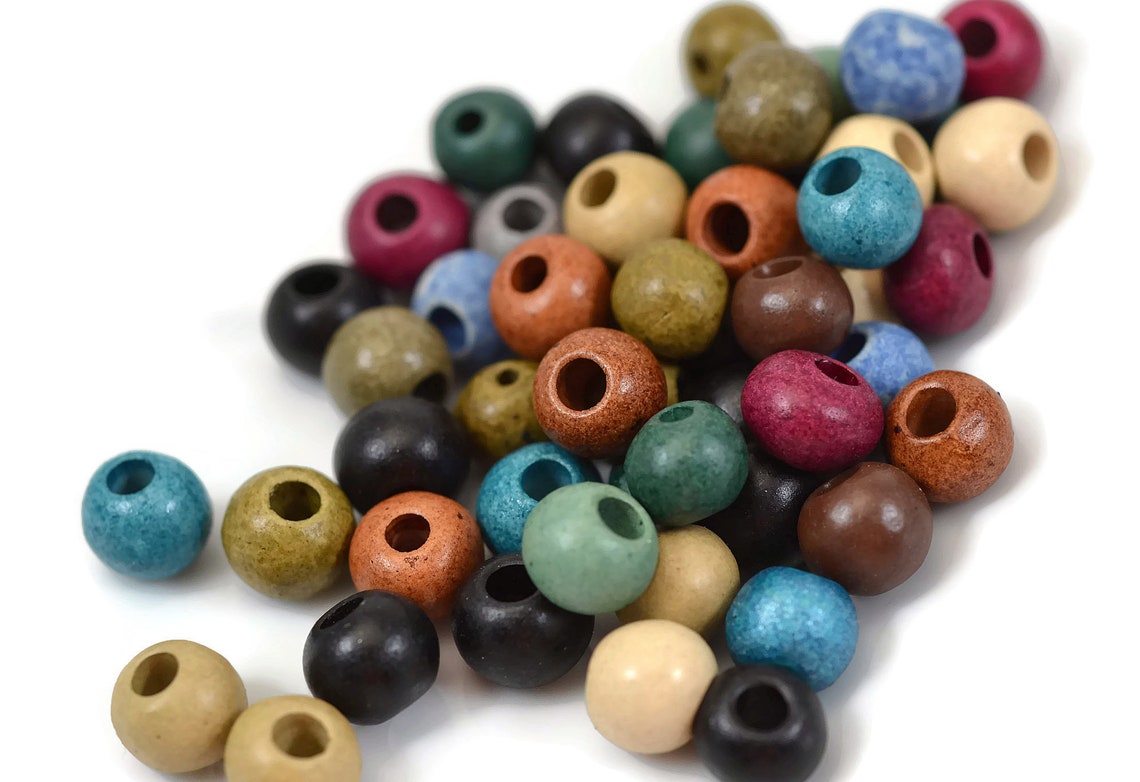 8mm Round Ceramic Bead Earthy Color Mix Mykonos Beads - Etsy