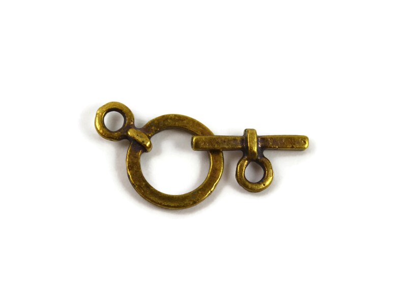 Small Toggle Clasp - Antique Brass - Mykonos Beads - Pkg 6 - Etsy
