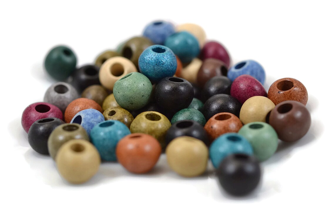 8mm Round Ceramic Bead Earthy Color Mix Mykonos Beads - Etsy