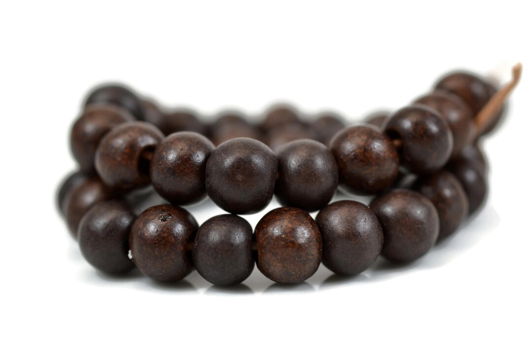 8mm Round Ceramic Bead, Bitter Chocolate, Mykonos Beads, Pkg 12 - Etsy