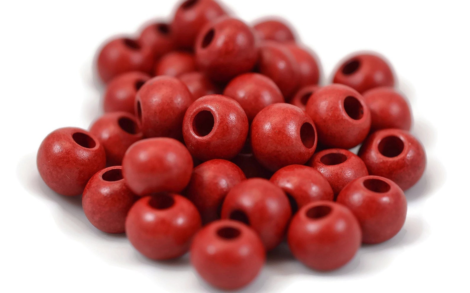 8mm Round Ceramic Bead, Red, Mykonos Beads, Pkg 12 - Etsy