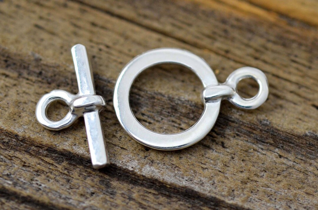 Small Toggle Clasp, Fine Silver, Mykonos Beads, Pkg 4 - Etsy
