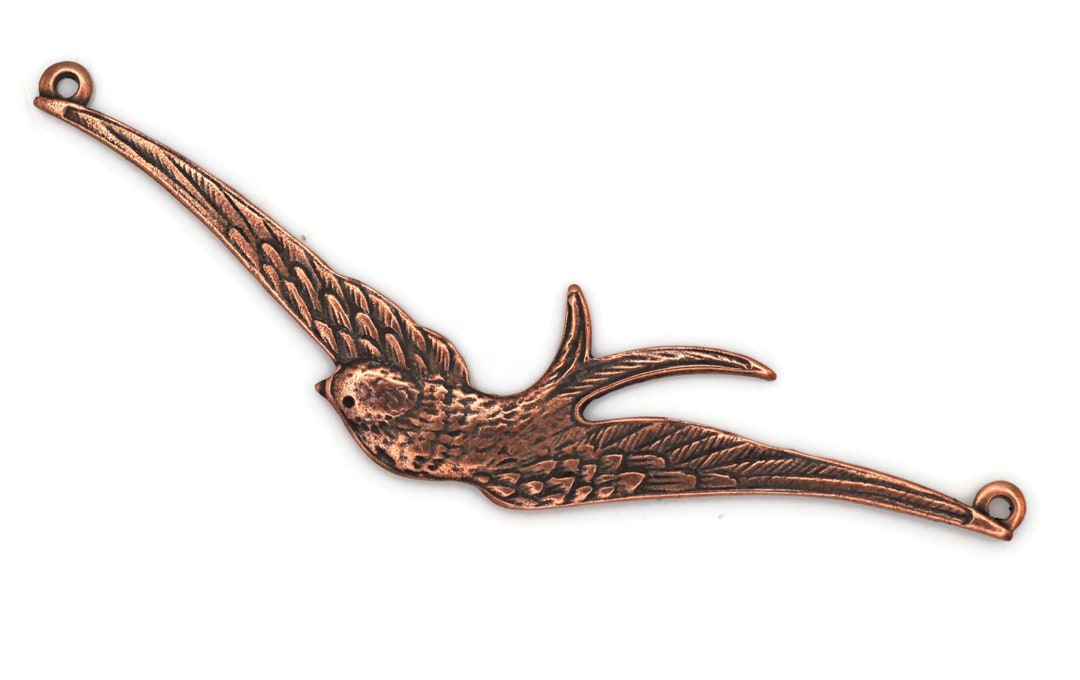 Flying Bird Pendant Connector, Copper Ox, 61mm X 13mm, Pkg 4 - Etsy