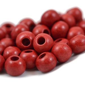 8mm Round Ceramic Bead, Red, Mykonos Beads, Pkg 12 - Etsy