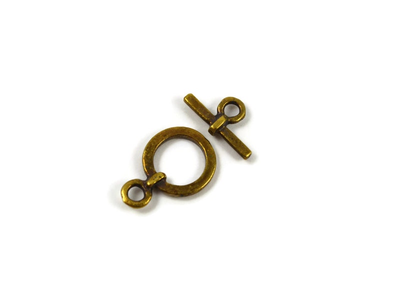 Small Toggle Clasp Antique Brass Mykonos Beads QTY: 4 or - Etsy