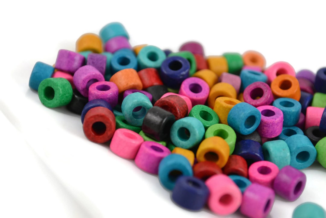6mm Mini Tube, Bright Color Mix, Mykonos Ceramic Beads, Pkg 100 - Etsy