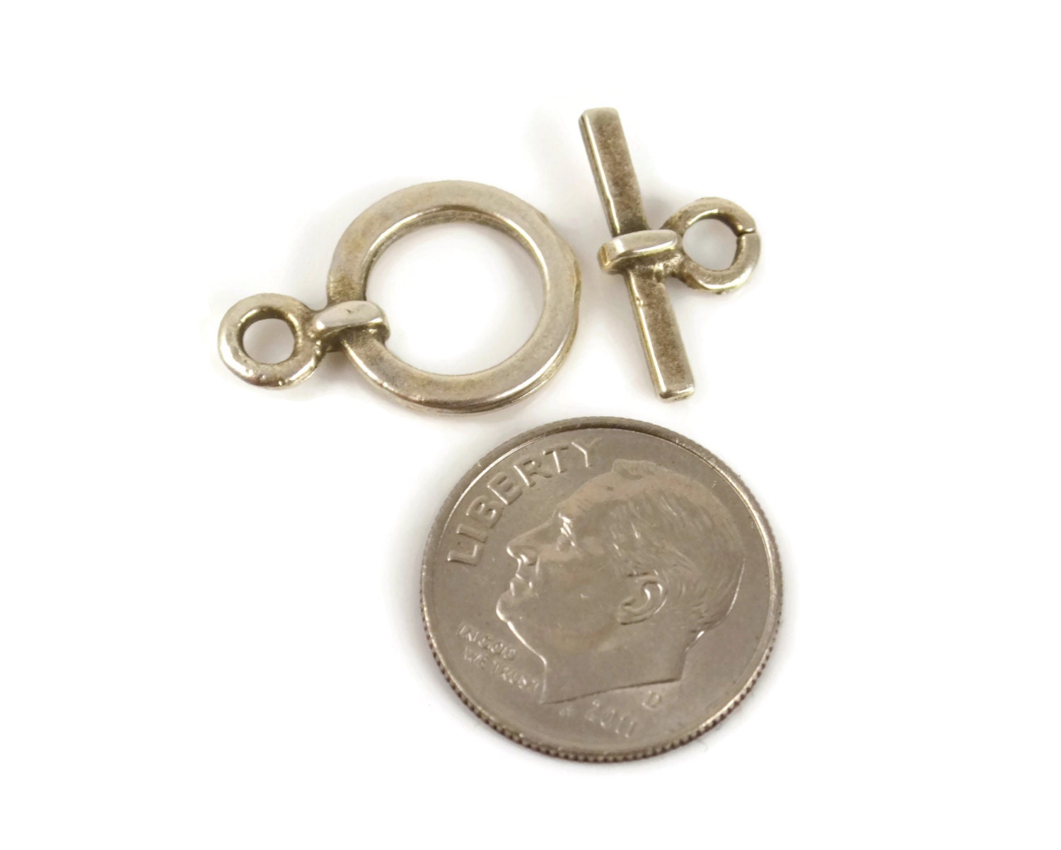 Small Toggle Clasp Pewter Rustic Simple Clasp Mykonos - Etsy