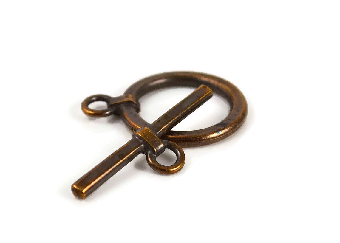 Large Toggle Clasp - Antique Brass - Mykonos Beads - Pkg 2 - Etsy