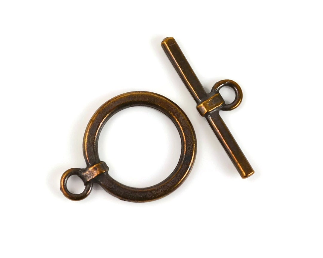 Large Toggle Clasp - Antique Brass - Mykonos Beads - Pkg 2 - Etsy