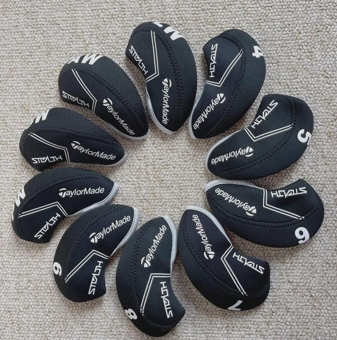 Taylormade Stealth Neoprene Golf Club Iron Covers Head Covers 10pcs ...