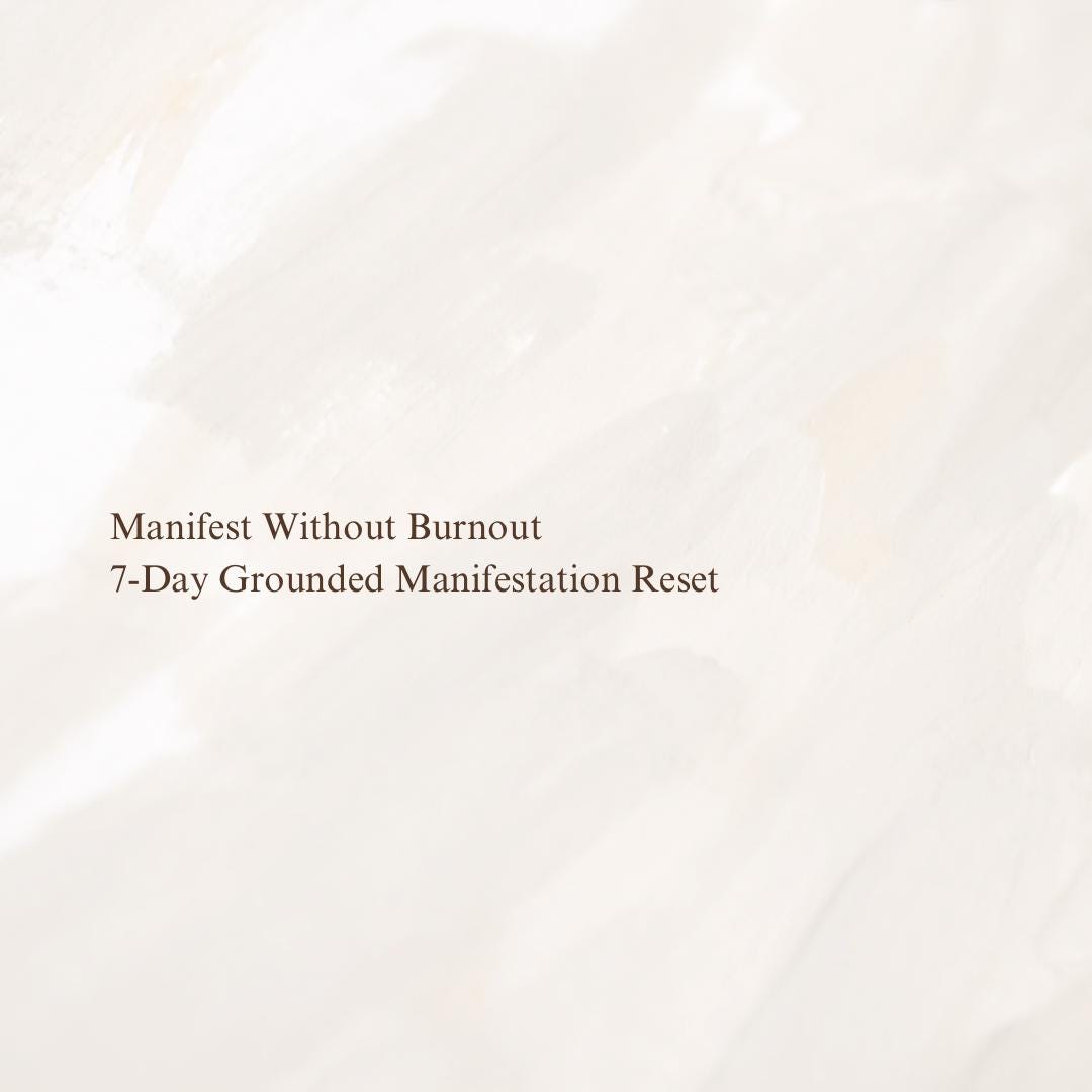 Grounded Manifestation Workbook | Nervous System Reset | 7 Day ...