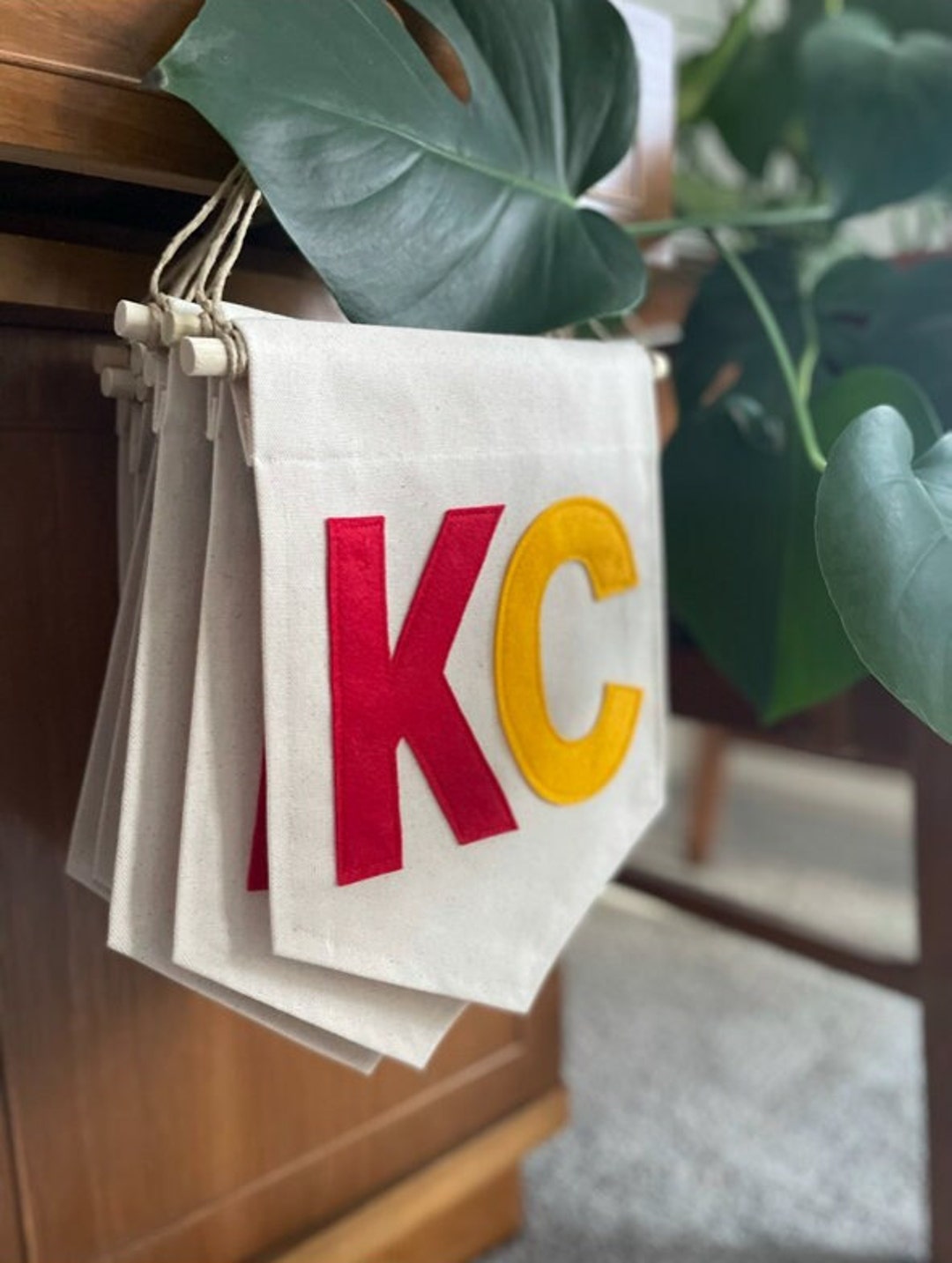 KC Banner City or State Canvas Banner Wall Hanging KC Chiefs Decor Wall ...
