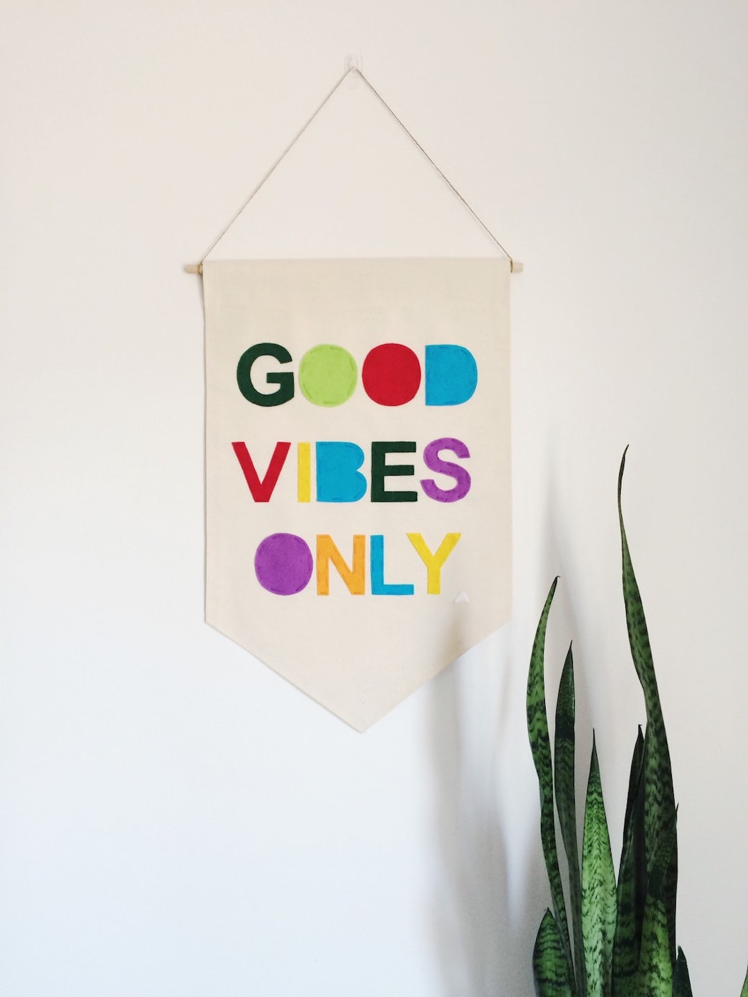 Good Vibes Only Banner Canvas Wall Banner 23 X 16in Wall Hanging Banner ...