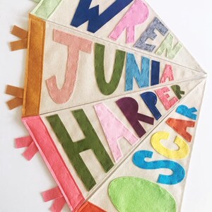 Personalized Name Pennant Flag for Nursery Canvas Flag Name Banner ...