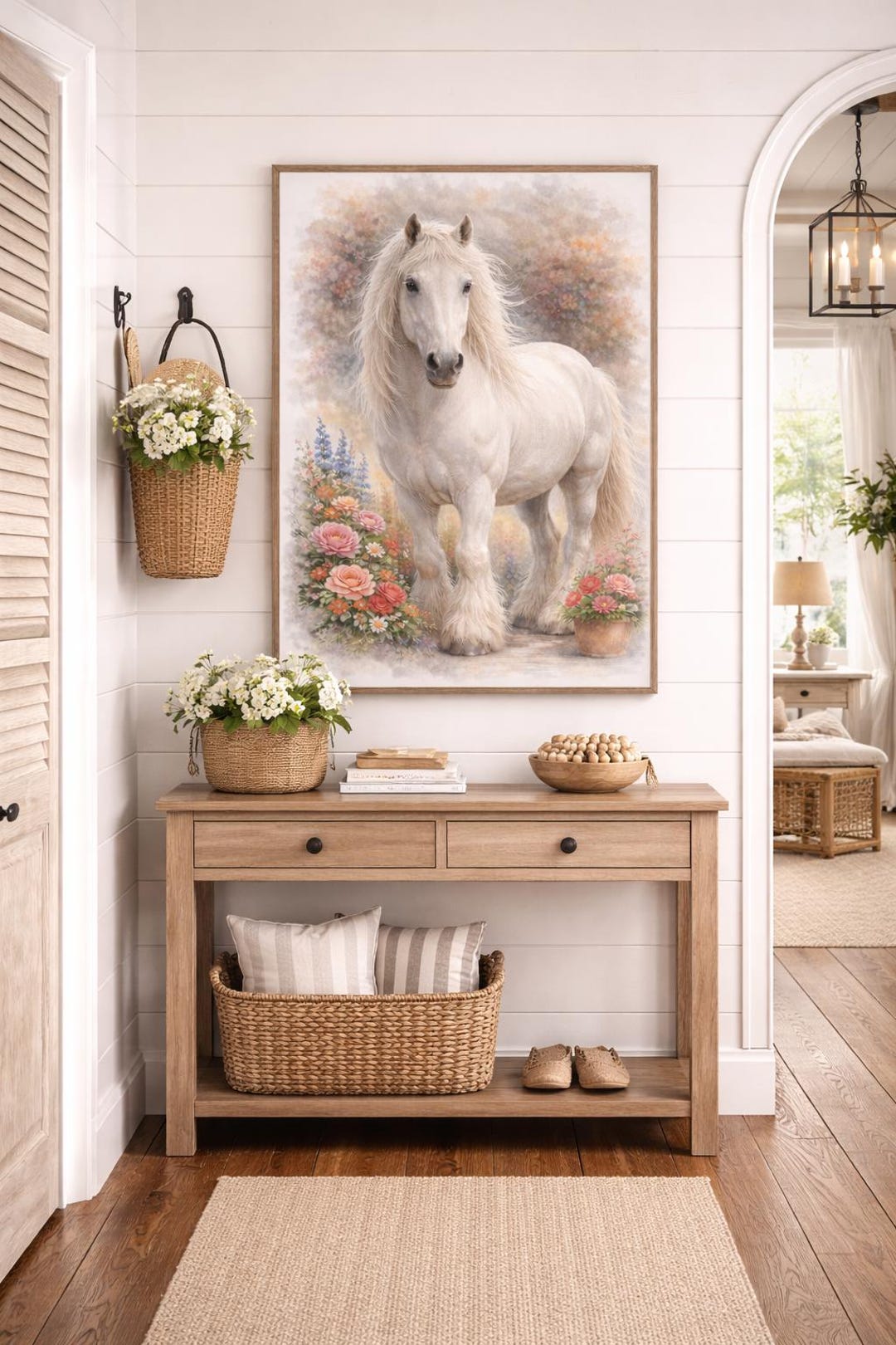 Watercolor Horse Prints, Arabian, Shire, Draft Horse Wall Art (digital ...
