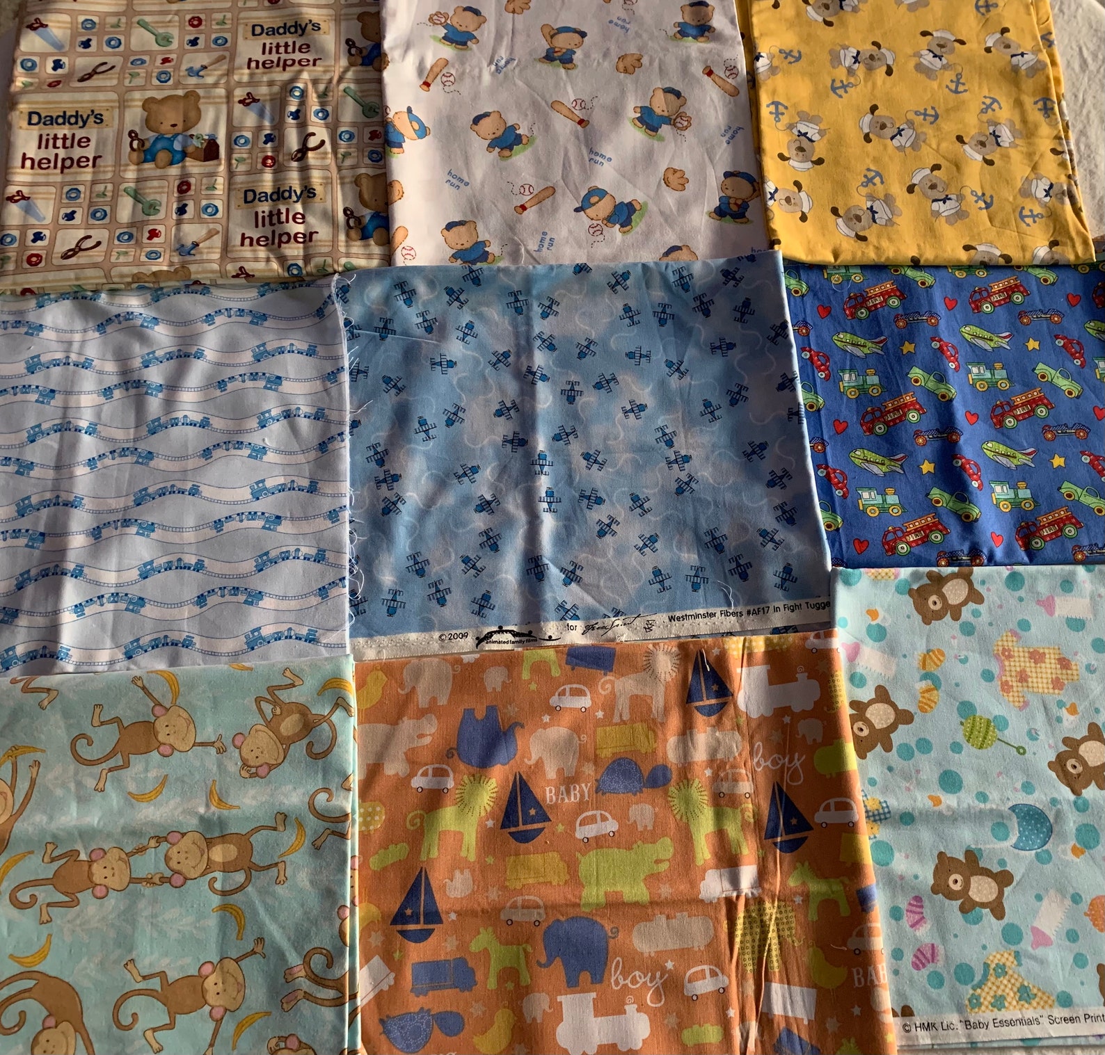 Nursery Baby Designer Cotton Fabrics for Baby Boys - Etsy