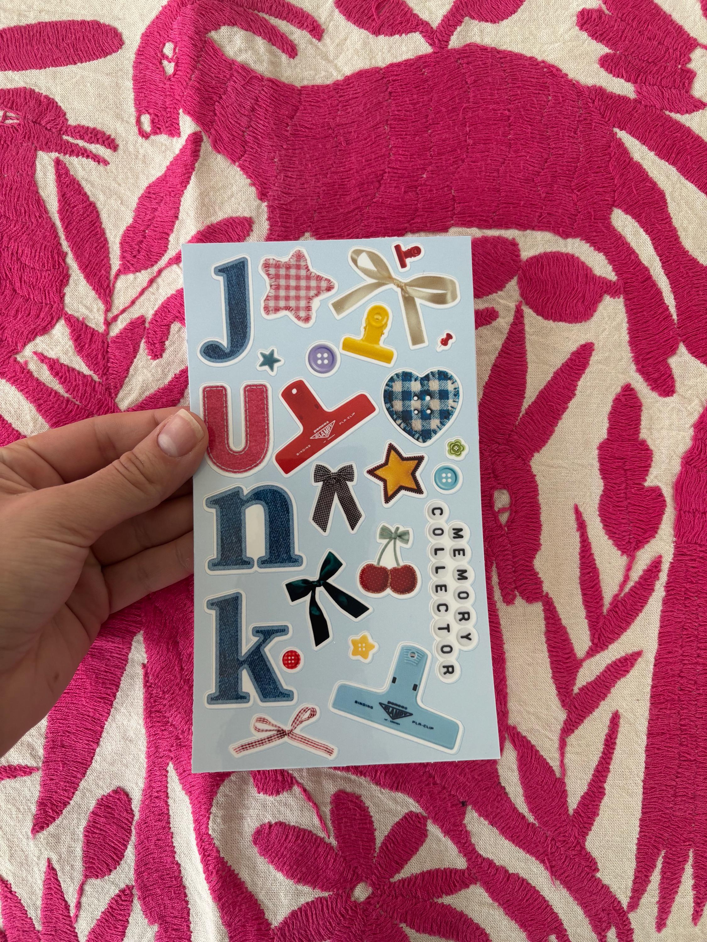 Junk Journal Sticker Sheet - Etsy