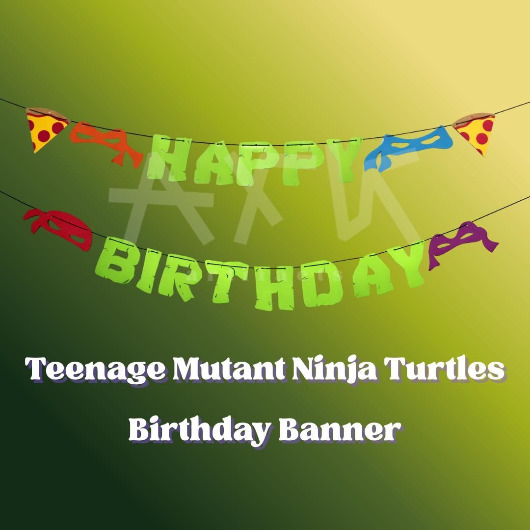 TMNT Teenage Mutant Ninja Turtles Birthday Sign - Etsy