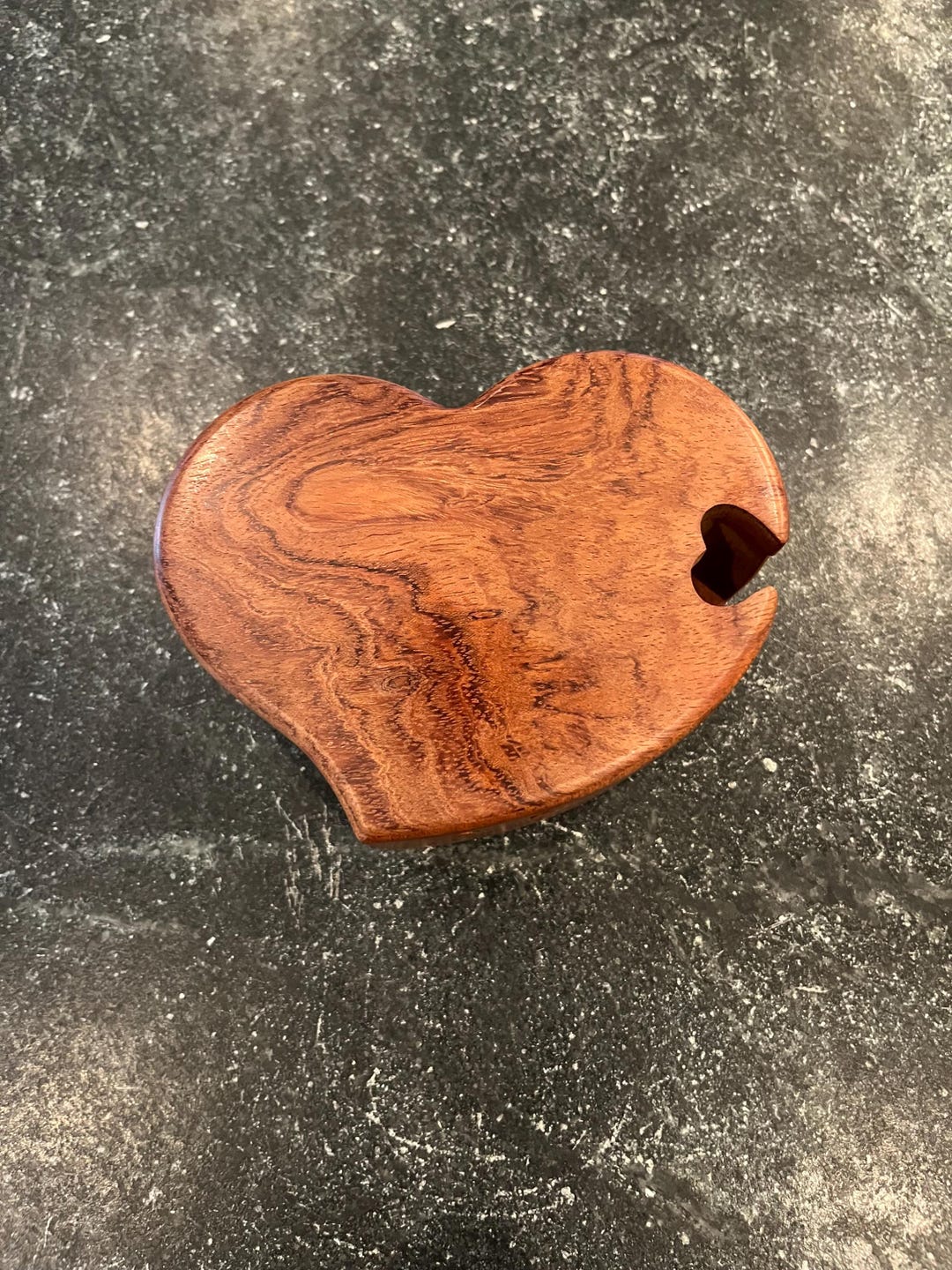 Signed Paul Yacoe Heart Puzzle Box | Vintage Wood Trinket Box | Bubinga ...