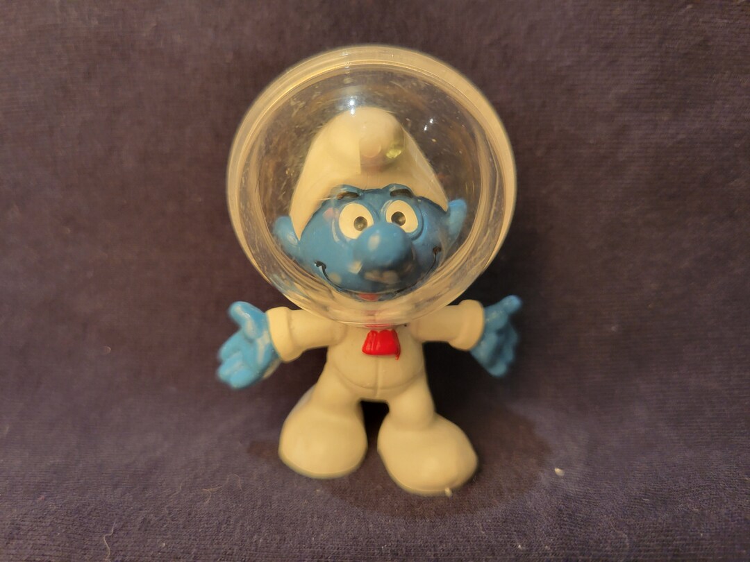 Rare Vintage Astro Smurf Figurine Red Zipper - Etsy