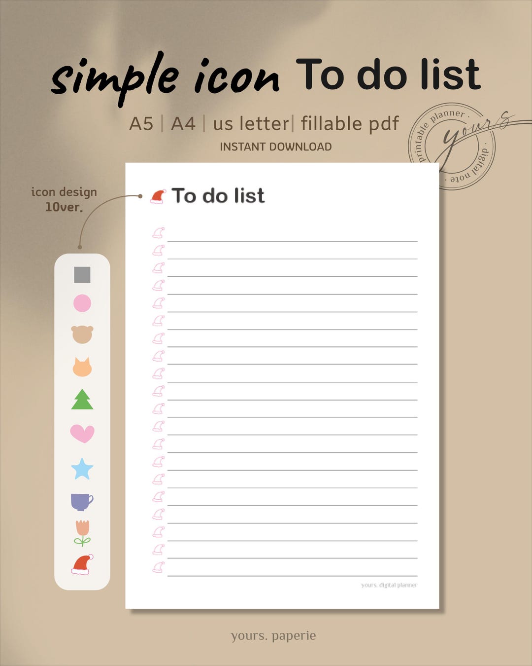 Visual to Do List Icon Planner Minimalist Checklist Task Tracker Simple ...