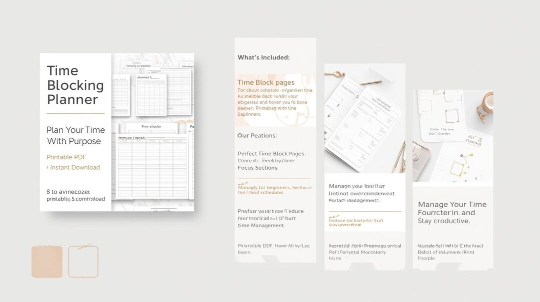 Time Blocking Planner | Daily Schedule Printable (PDF Download) - Etsy