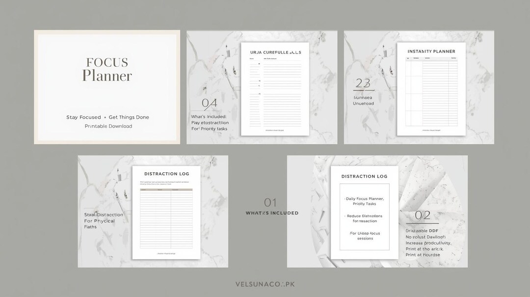 Focus Planner Printable PDF | Daily Concentration & Task Management ...