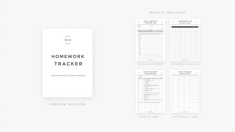 Homework Tracker Printable PDF | Student Assignment & Task Tracker - Etsy