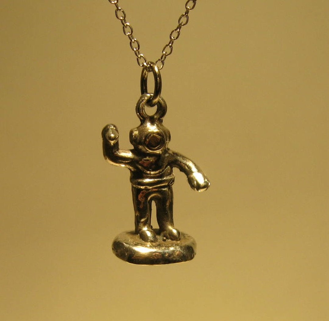 Silver Fish Bowl Diver Necklace - Etsy