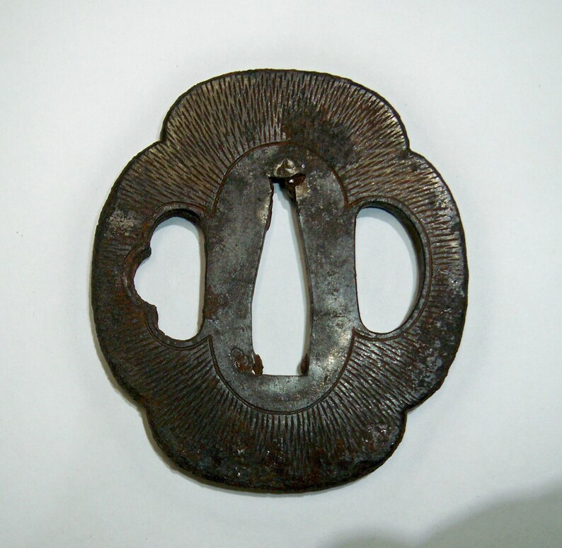 Antique Japanese Tsuba Samurai Sword Guard in Shadowbox, Mokko - Etsy