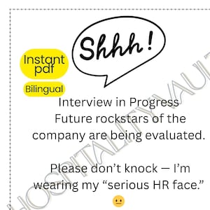 Interview in Progress Sign - Etsy