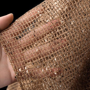 1.46 Meters Wide Brown Square Woven Mesh Fishing Net Fabric Cardigan ...