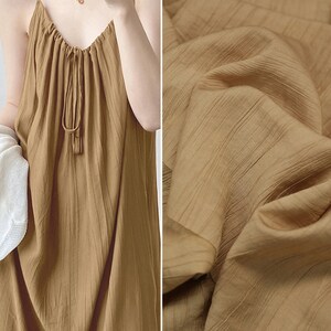 Wrinkle Ruffle Texture Fabric Diy Summer Draping Lady Dress Skirt Wide ...