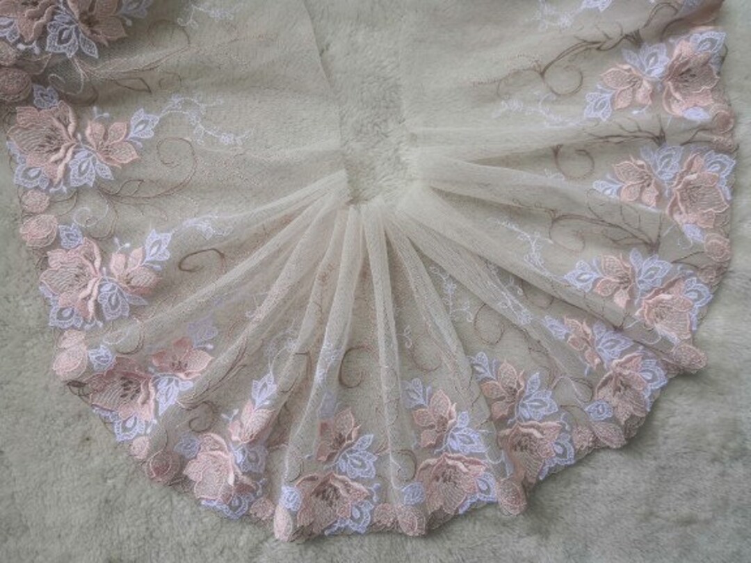 5 Yard 12cm 4.72 Inches Wide Pink Mesh Gauze Lingerie Craft Garments ...