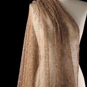 1.46 Meters Wide Brown Square Woven Mesh Fishing Net Fabric Cardigan ...